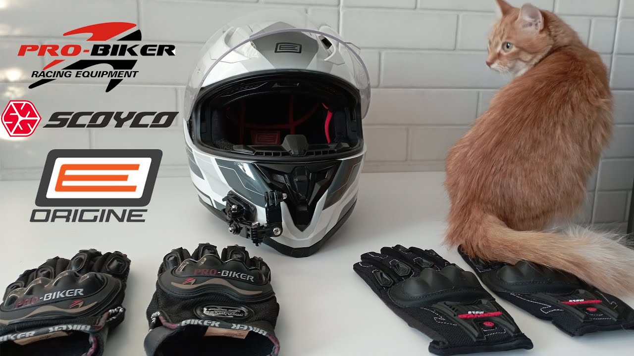 Обзор мотошлема Origine Strada и мотоперчаток с алиэкспресс Pro-Biker и Scoyco MC-12