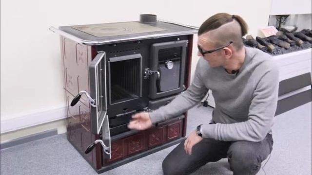 Обзор отопительно-варочной печи La Nordica Rosetta Maiolica Bordeaux