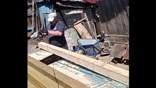 7 серия. Строгание и пропитка бруса для стройки