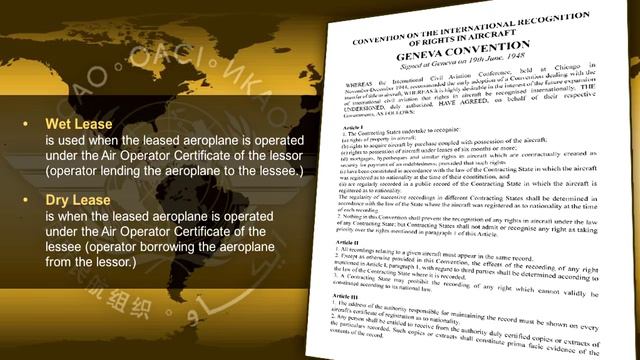 ATPL Training   Air Law #11 Commercial Practices & Associated Rules Leasing