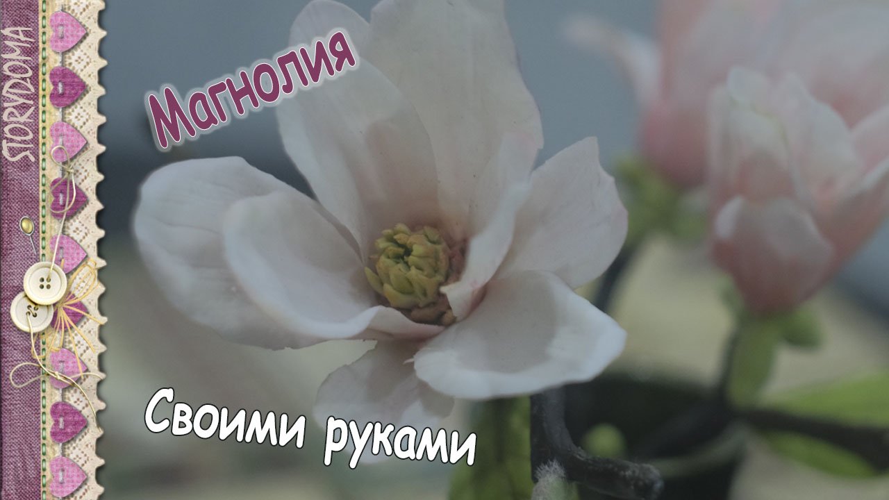 Магнолия из холодного фарфора - Цветы из холодного фарфора своими руками