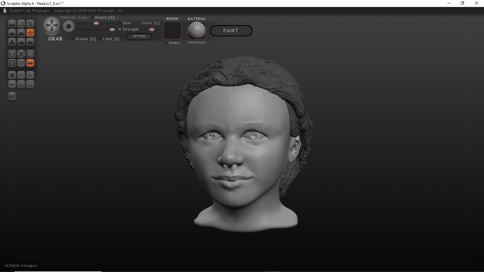 МОДЕЛИРОВАНИЕ ГОЛОВЫ. Sculptris Alfa 6.