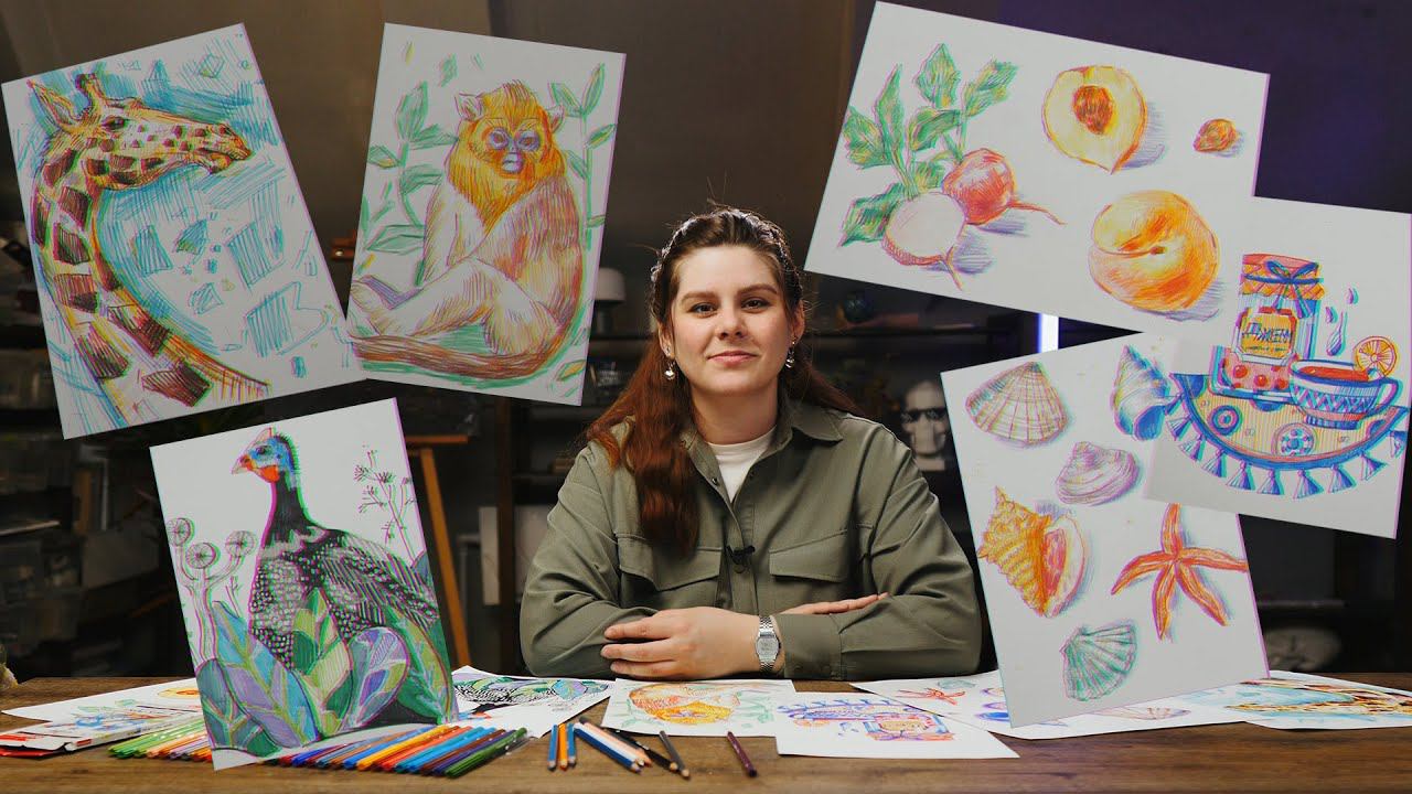 О курсе «Цветные карандаши и фломастеры: курс для детей от 11 лет»