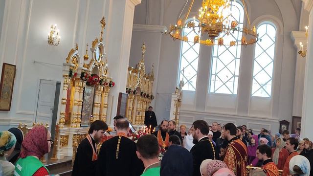 Поклонение иконе Божией Матери Казанской, встреча с Владыкой Дионисием.