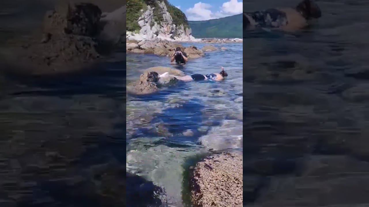 Я с сыном на море.