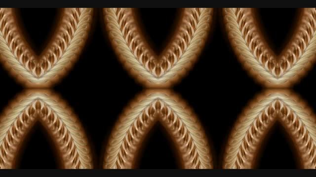 Черный фон с бежевыми узорами, анимированная абстракция