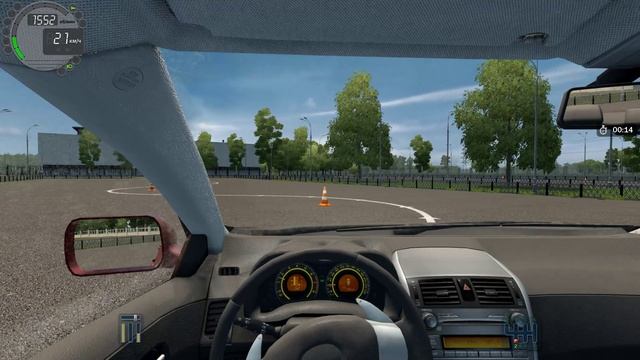 City Car Driving | спецподготовка | обычный - змейка со смещением | Logitech G29