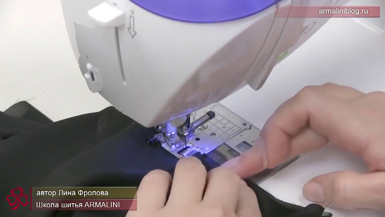 Способ обработки проймы косой бейкой из шифона