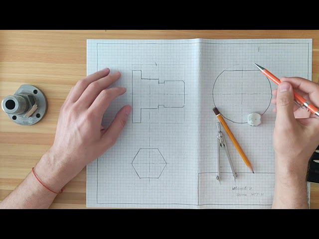 Зачетная работа: эскиз детали "Фланец"