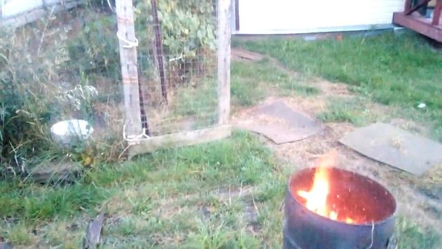 Бочка для сжигания мусора.
