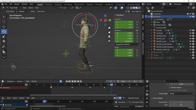 2. Creating the run left fwd to stand soft stop