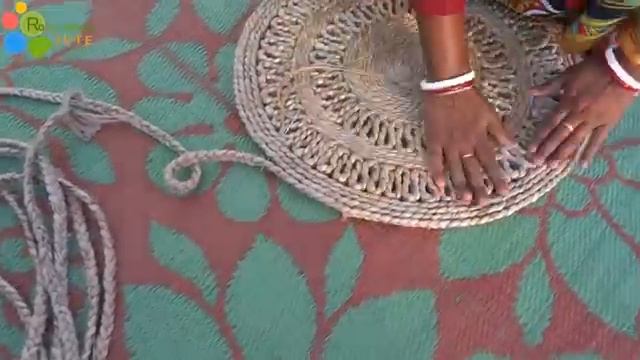 DIY Jute Door Mat Handmade Make at home it's easy #Jute DIY,Rug_[360p].mp4