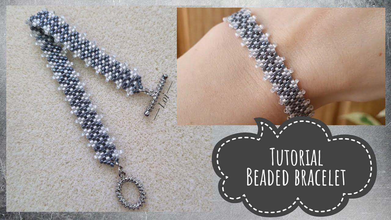 МК - Браслет из бисера мозаичным плетением | Tutorial - Beaded bracelet with mosaic weaving