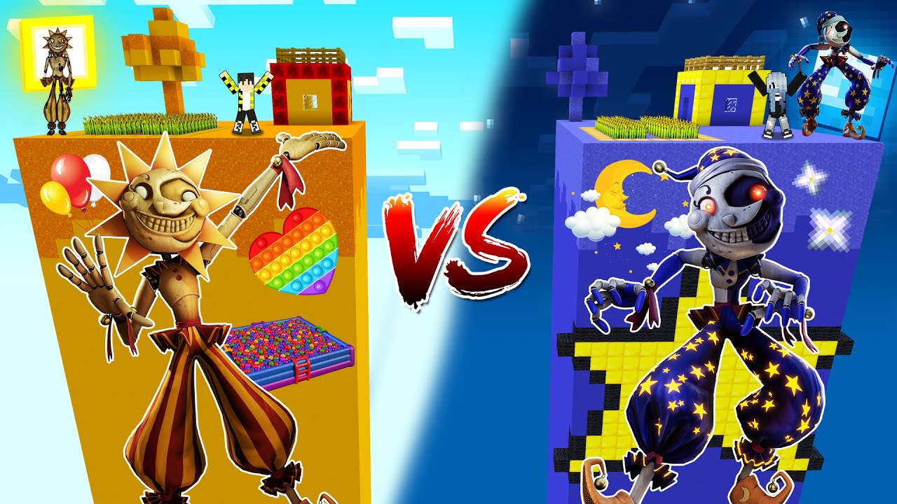 ЧАНК СОЛНЦЕ против ЧАНКА ЛУНЫ в майнкрафт ! SUNNYDROP VS MOONDROP FNAF SECURITY BREACH MINECRAFT SCP