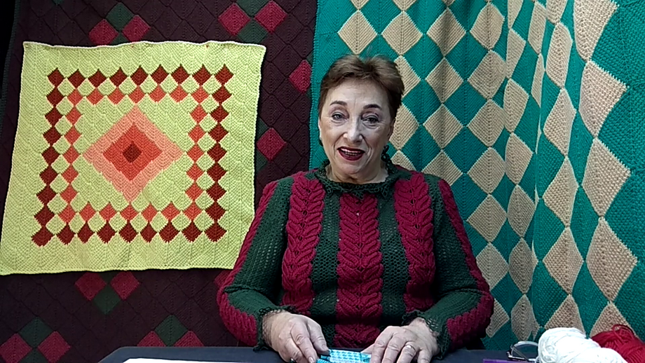 Пледик "Кубик Рубика". Мастер-класс по вязанию крючком от О. С. Литвиной.