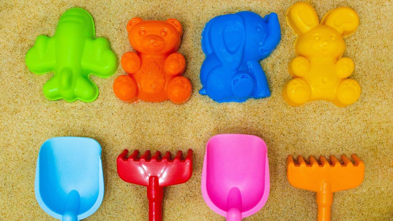 Учим Цвета и Играем в Песочек с игрушками Маша и Медведь Мимимишки Три Кота Щенячий Патруль