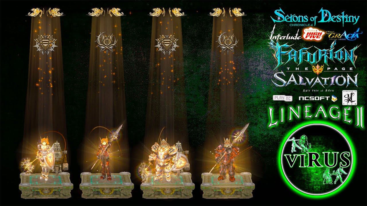 New NPC Hero MDwarf & FDwarf with Effects and Logo. LINEAGE II. C4-Gracia ◄√i®uS►