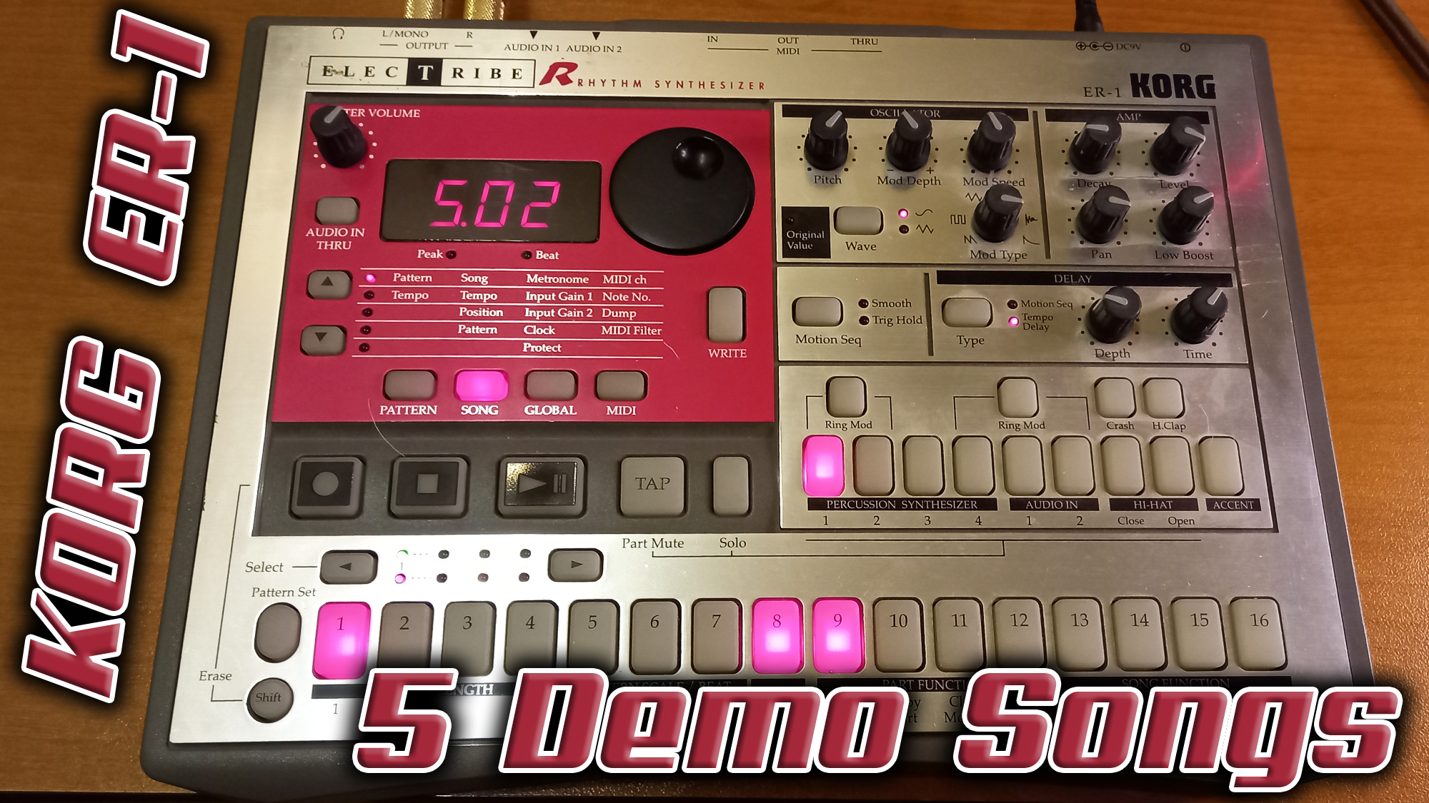 Драм-машина  из 90-х - Korg EA-1.  Слушаем  5 Demo songs.