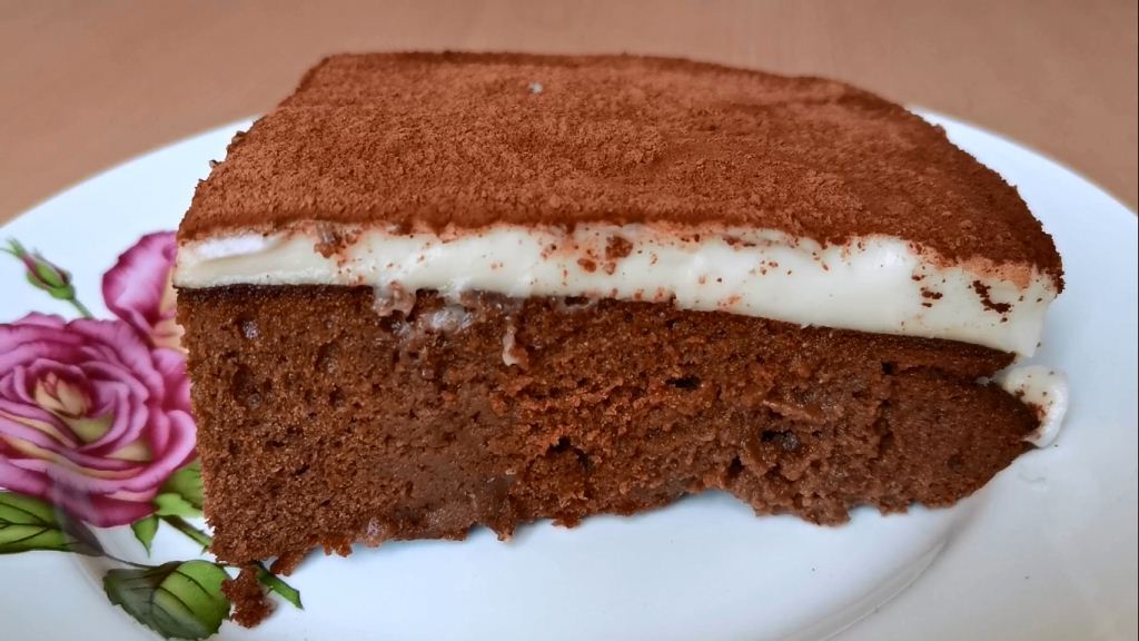 Влажный Шоколадный Кекс По-Турецки. Турецкий Шоколадный Пирог с Заварным Кремом