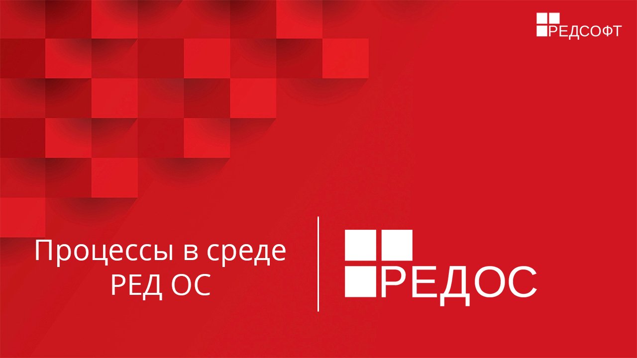 Процессы в среде РЕД ОС