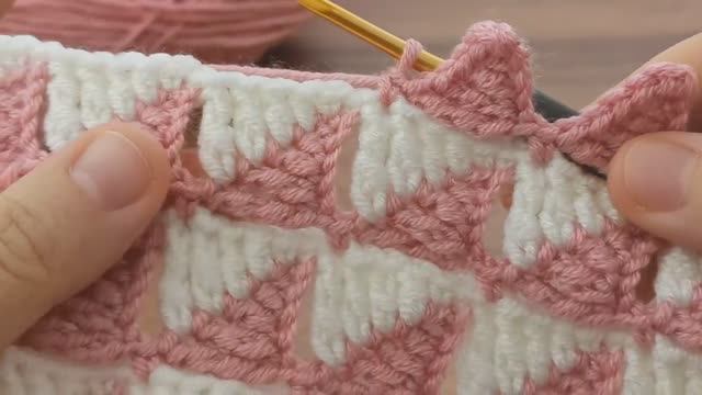 Фантастический? двухцветный узор крючком для детского одеяла - Вязание крючком для начинающих