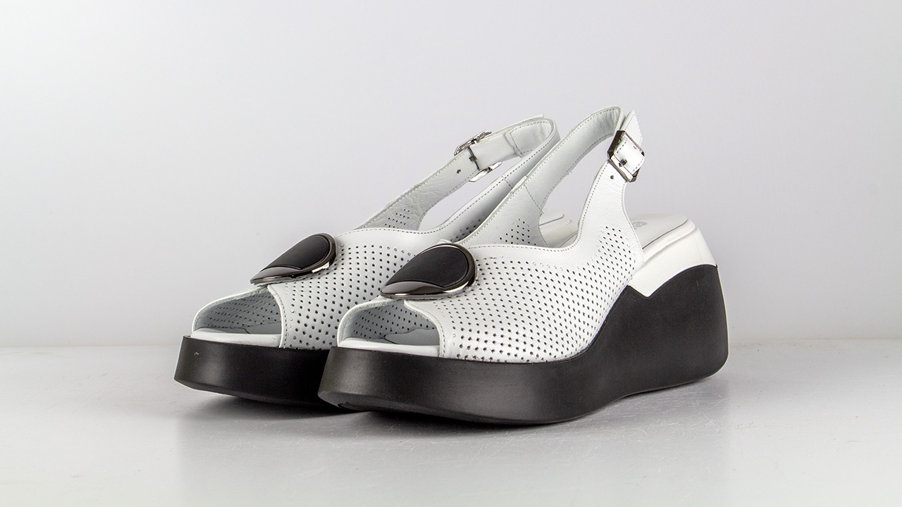 Босоножки Evromoda женские белые 034-1457-671-T-SYH