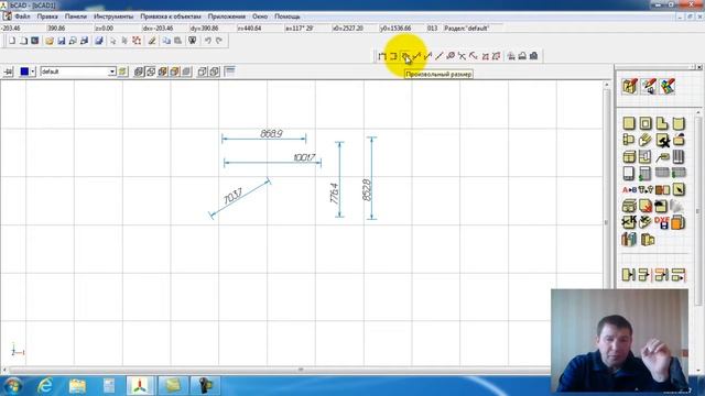 bcad Урок 3 Инструменты  Выделение Удаления  Измерения.