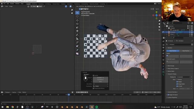 Quick Rigging for Scans (animating a little vignette)