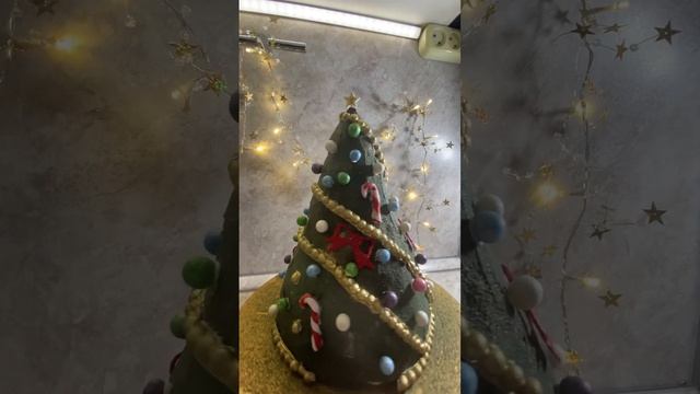 Мини-торт новогодняя елка