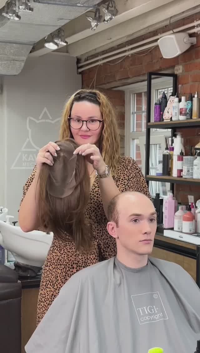 Мужская система волос Мужская накладка из натуральных волос.mov