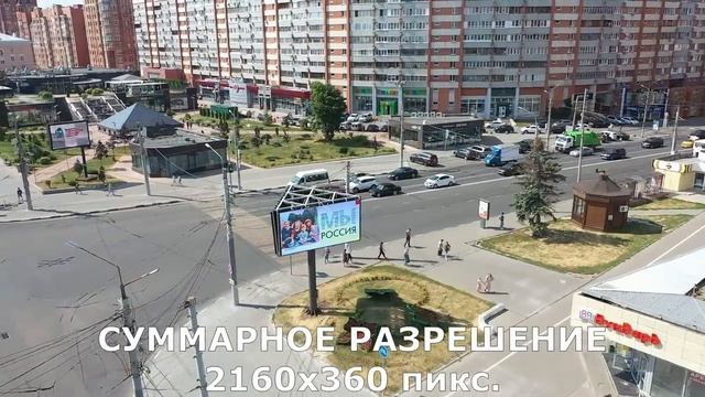 Трехсторонний светодиодный рекламный экран в Туле параметры