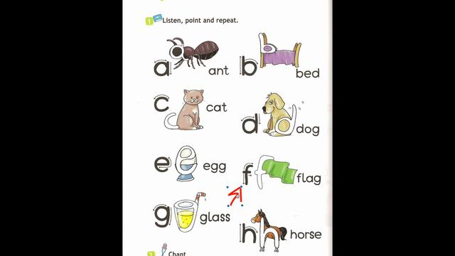 Чтение звуков a-h.