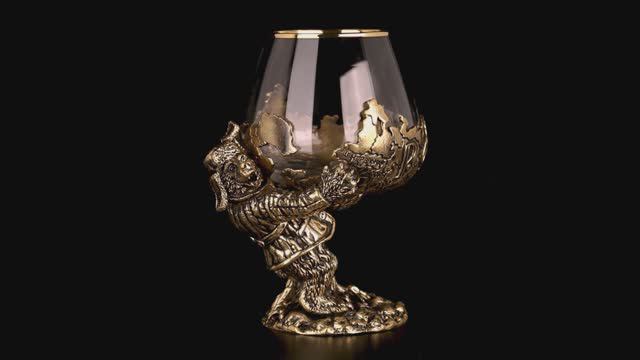 Бокал для коньяка Россия (Латунь, стекло)