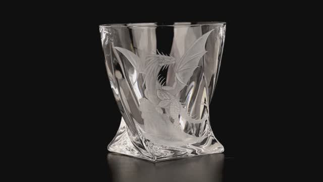 Стакан для виски Дракон Премиум (Ручная гравировка)