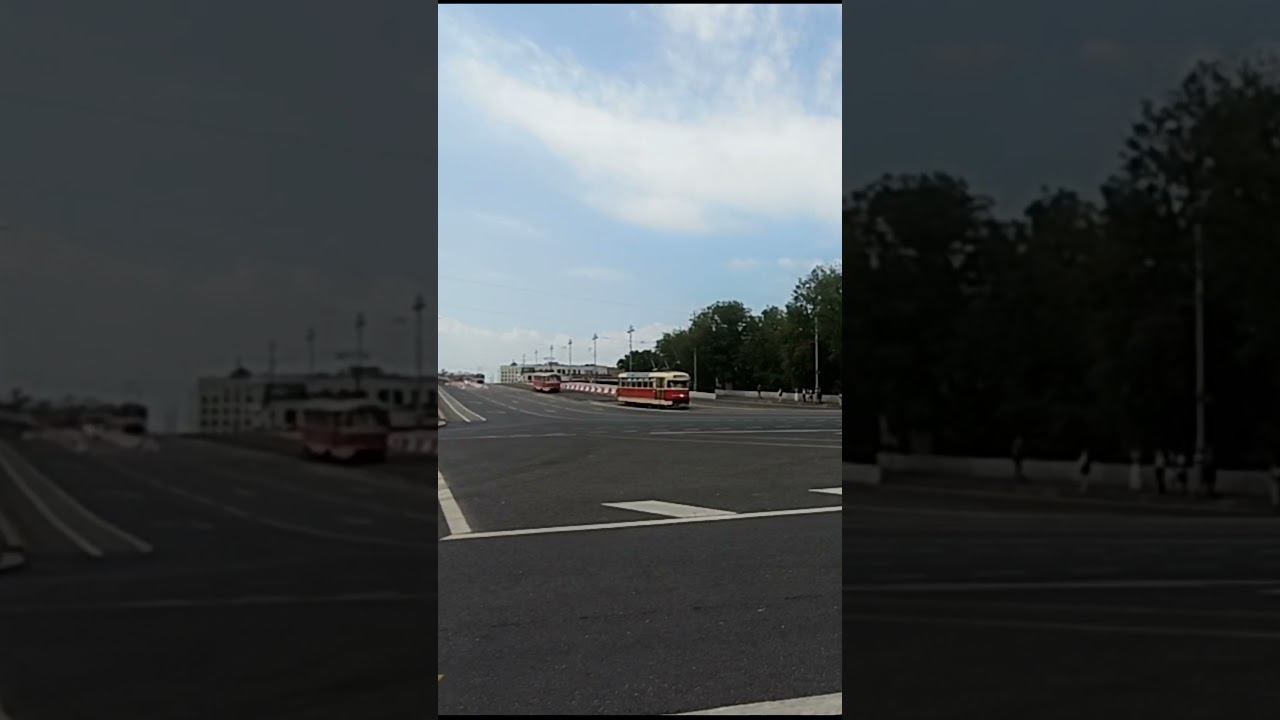 парад трамваев и ретроавтомобилей #automobile #ретро #ретроавтомобили  #трамвай #Москва