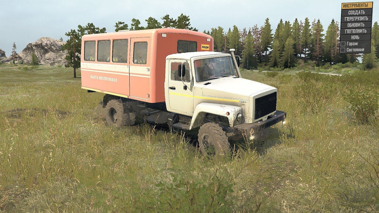 Spintires: MudRunner обзор мода Газ 33086