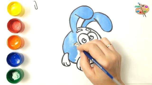 Как нарисовать Кроша | мультик раскраска СМЕШАРИКИ КРОШ - для детей | Раскраски малышам