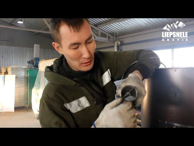 Замена телескопической трубы и троса на котел LIEPSNELE ARCTIC