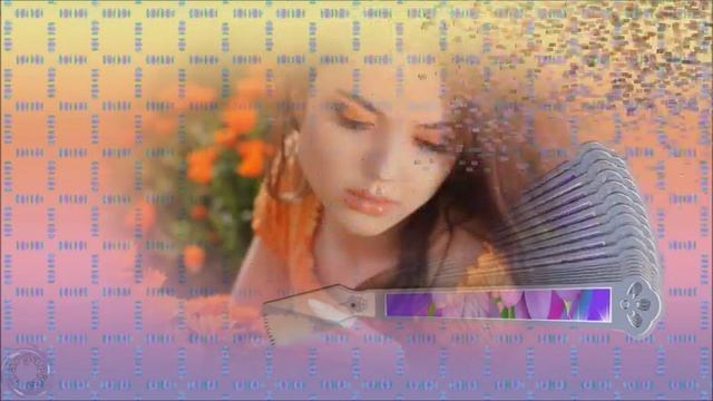 Японский танец с  веерами для  девочек.Музыкальный фон.