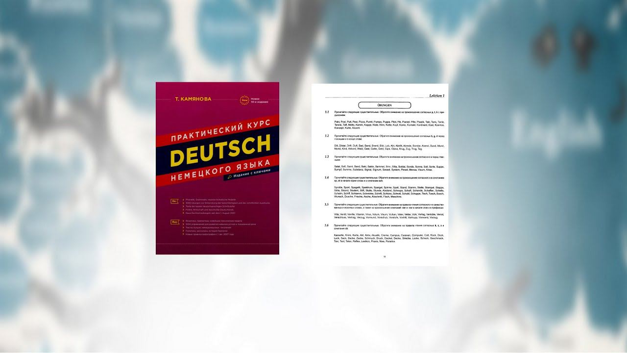 3. Тренировка чтения немецкого. Урок 1 Камянова