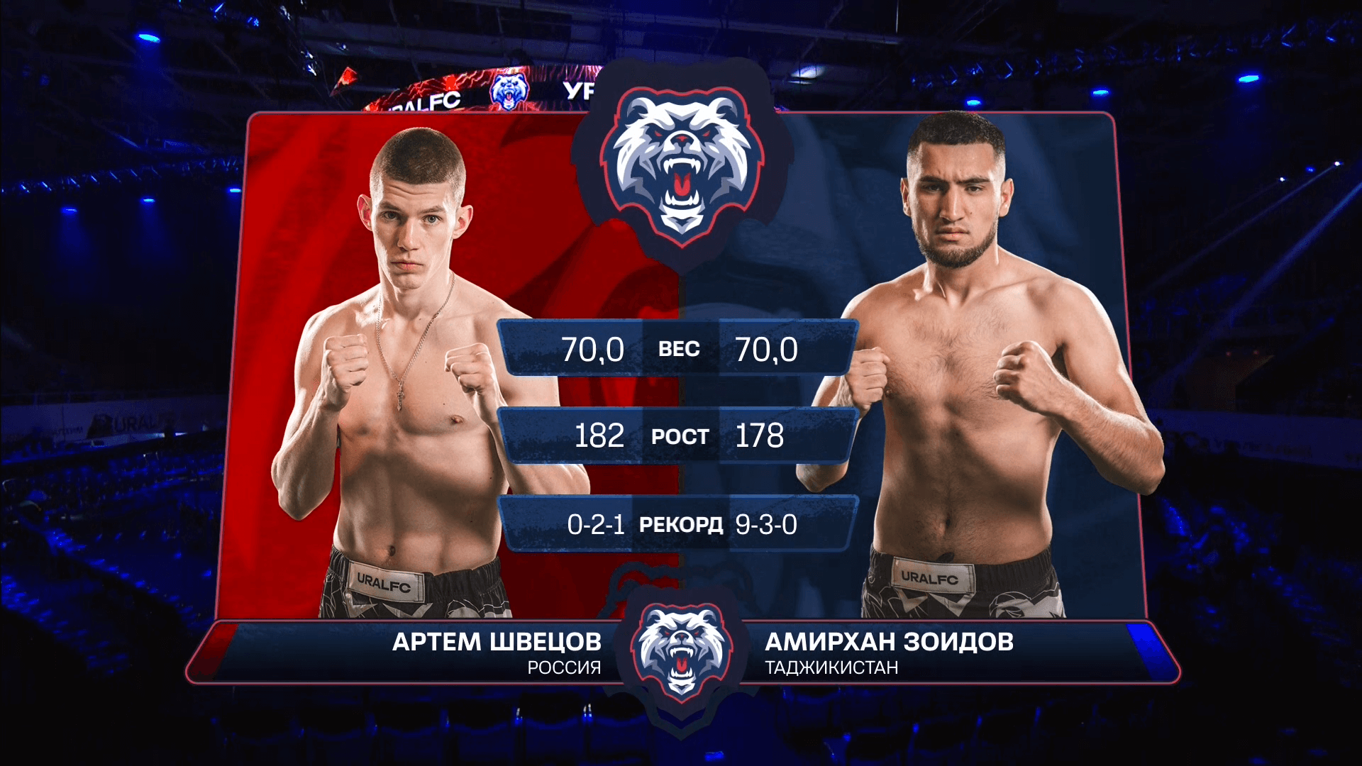 URAL FC: Амирхан ЗОИДОВ VS Артем ШВЕЦОВ (весовая категория 70 кг)