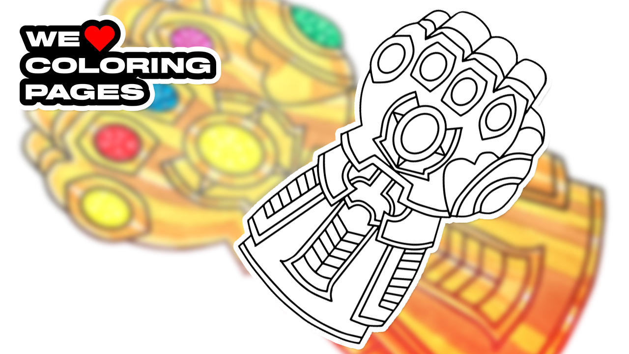 #69 Перчатка Бесконечности Таноса Мстители Раскраска | МЫ ❤️ РАСКРАСКИ