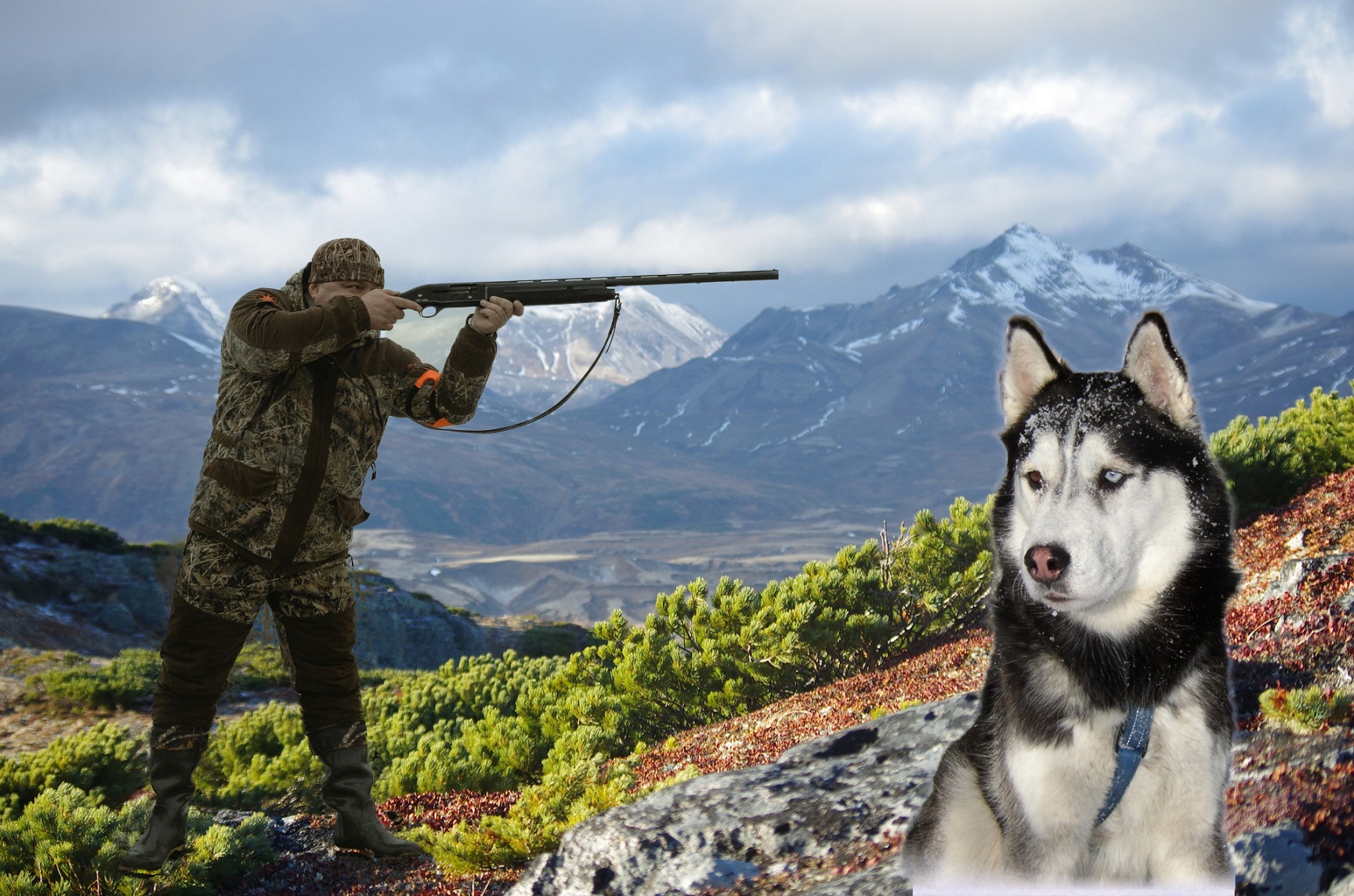 Голова его, то скрывалась в черной пасти полыньи, то появлялась вновь...