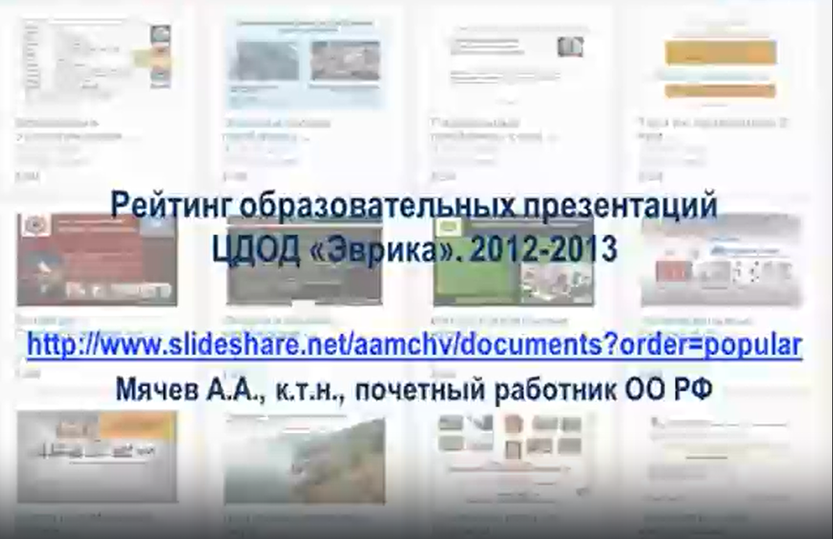 Рейтинг значимых для образования проектов ЦОР 2011-2012