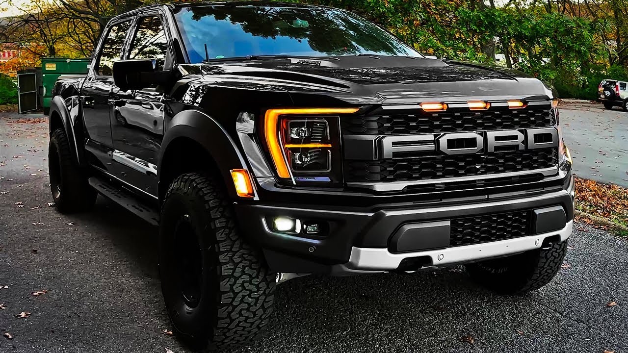 2023 Ford F-150 Raptor Black обзор Американского внедорожника. Интерьер и экстерьер.