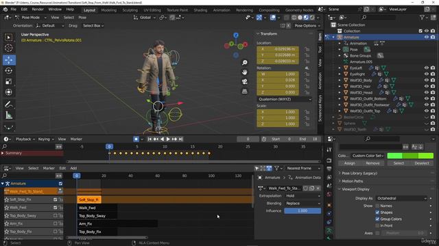 1. Student challenge Export all the transition animations for the main character