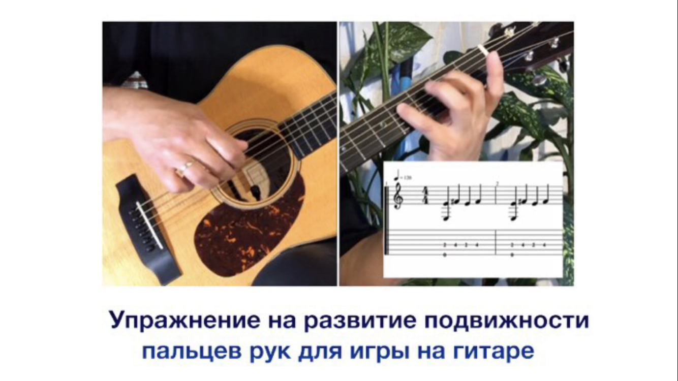 УПРАЖНЕНИЕ №2 НА ГИТАРЕ / РАЗВИТИЕ ПОДВИЖНОСТИ ПАЛЬЦЕВ НА ГИТАРЕ