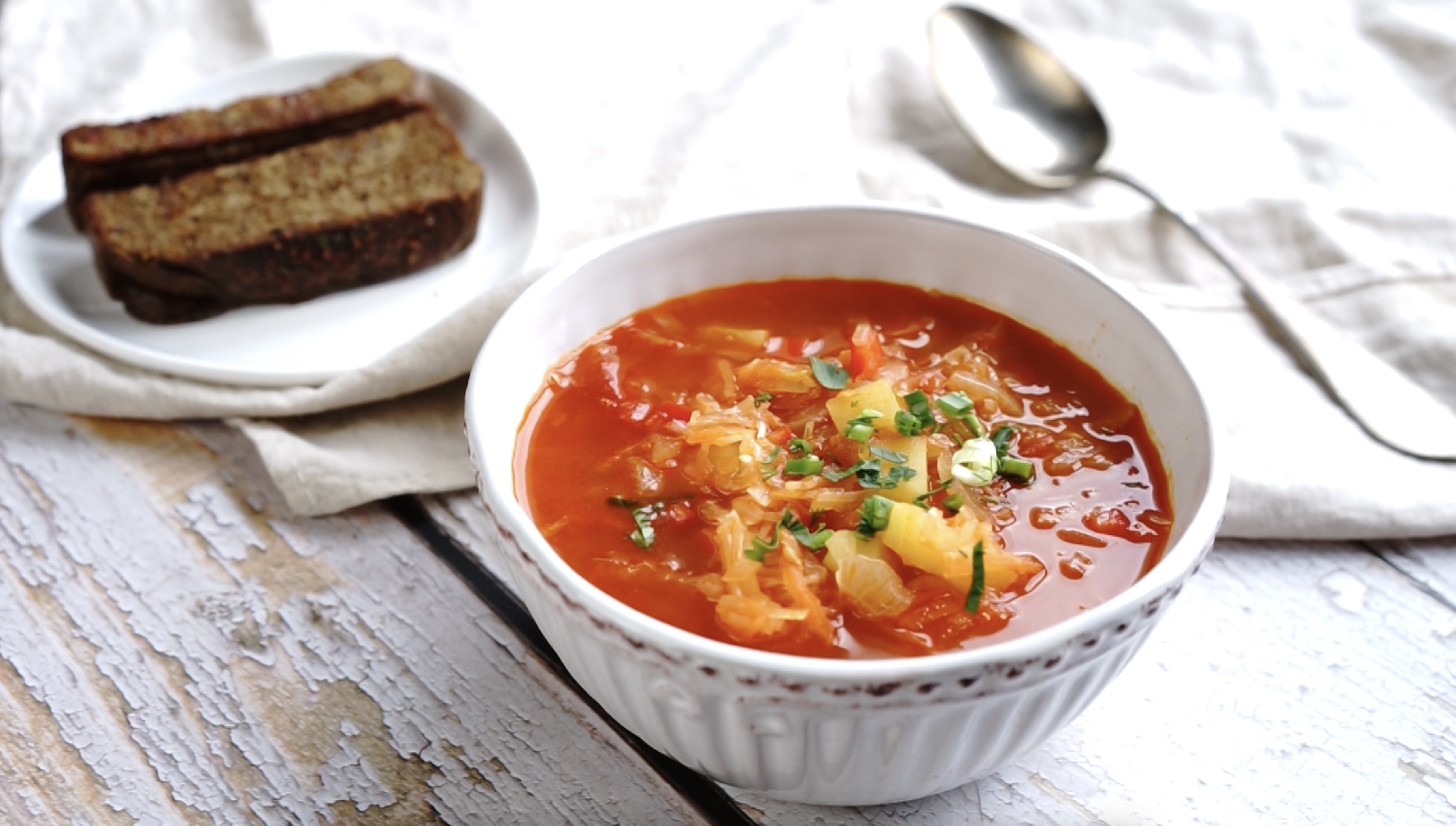 Постные щи из квашеной капусты