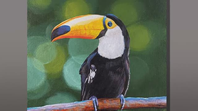 (18) How to Paint Toucan Bird _ Acrylic Painting _ Correa Art