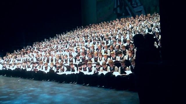 БДТ, "Летите, голуби!", репетиция большого детского хора России, 09.05.2015